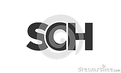 SCH Logo Design Template With Strong And Modern Bold Text. Initial ...