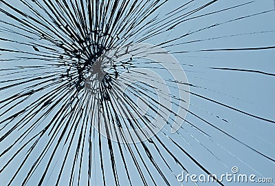 Scheibe Der Zerbrochenen Fensterscheibe Stockfoto - Bild: 40026356