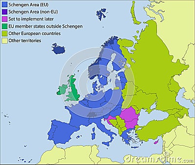 Schengen Area And Surroundings Royalty Free Stock Photography - Image ...