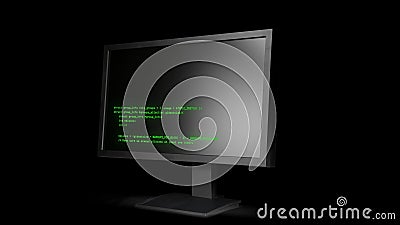 Schermata Del Computer Con Codice Del Programma Di Hackeraggio Rilevato ...