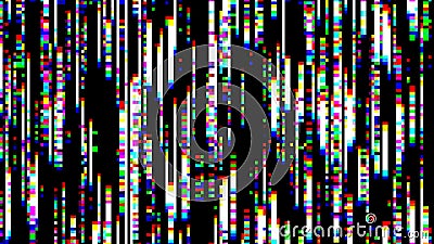 Schermo Rotto Di Digital Con I Pixel Variopinti Rapidamente Infiammanti ...