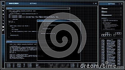 Schermata Del Computer Con Codice Del Programma Di Hackeraggio Rilevato ...