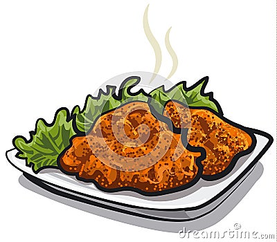 Schnitzel Stock Photo | CartoonDealer.com #55884918