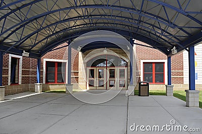 School Building Entrance Stock Photo - Image: 14130070
