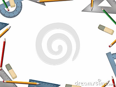School Math Tools On White Background Stock Photography - Image: 28962302