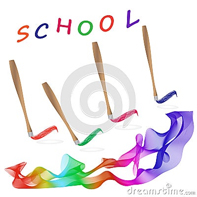School, Paint, Painter, Rainbow, Color, Palette Royalty-Free Stock ...