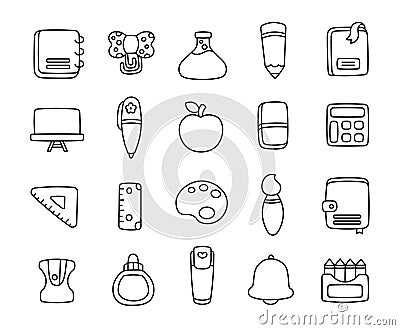 School Subjects. Coloring Page Cartoon Vector | CartoonDealer.com ...