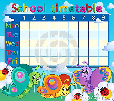 School Timetable Topic Image 7 Stock Image - Image: 32506391