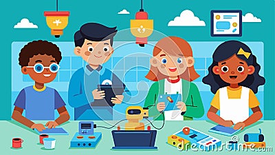 In The Schools Makerspace Students Experiment With Different Materials ...