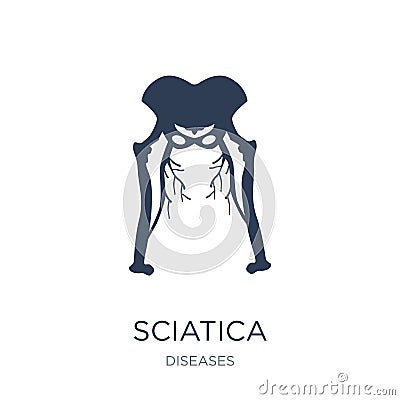 Sciatica Icon. Trendy Flat Vector Sciatica Icon On White Background ...