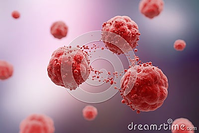 Science Medical Cell Disintegration And Atom Aggregation. Division ...