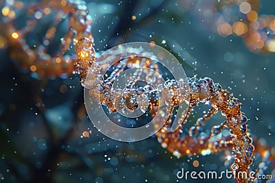 Ultra Realistic Scientific Micrograph Of A Double Helix DNA Stock Photo ...