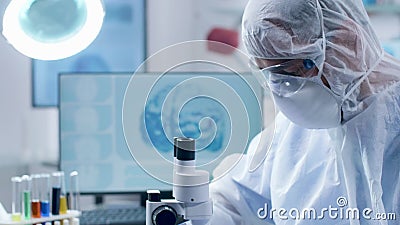 Scientist Presenting a Sample Then Analyzing it Stock Video - Video of ...