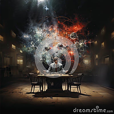 Scientist Working On Splitting The Atom In A Laboratory Generative AI ...