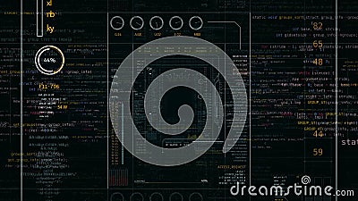 HUD Displays.8 Sec.HUD Technological User Interface.Looping Programming ...