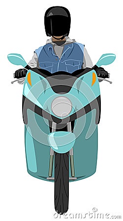 Scooter Front View Isolated Vector Illustration | CartoonDealer.com ...