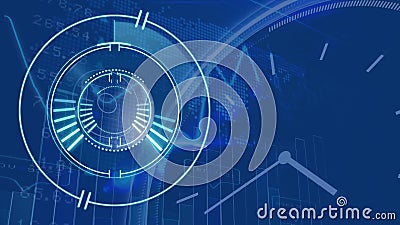 Scope on blue background stock footage. Video of montage - 167012312