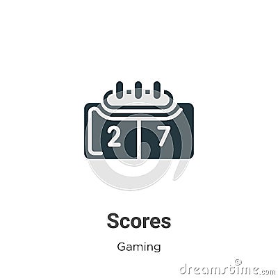 Scores Vector Icon On White Background. Flat Vector Scores Icon Symbol ...