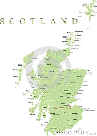 Scotland Map. Cartoon Vector | CartoonDealer.com #9183869