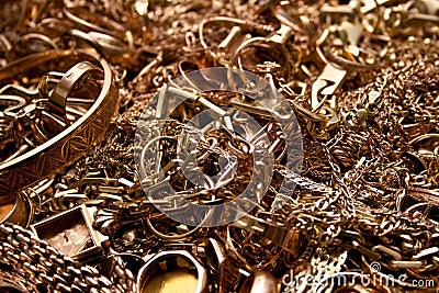 Scrap Gold Jewelry Stock Photos - Image: 13163583
