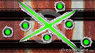 Scratch Marks and Bullet Marks on a Metal Surface Stock Video - Video ...