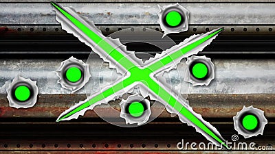 Scratch Marks and Bullet Marks on a Metal Surface Stock Footage - Video ...