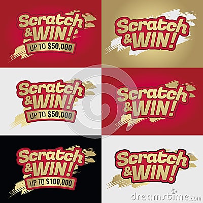 Scratch & Win Letters. Background Scratching Effect. For Tickets ...