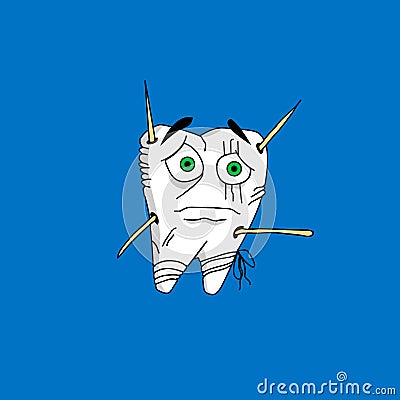 Scratched Tooth Stock Vector - Image: 56561671