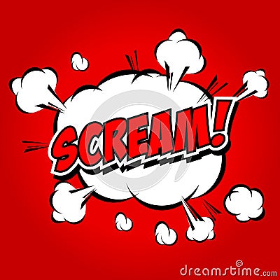 Scream! Comic Speech Bubble, Cartoon. Stock Vector - Image: 42808603
