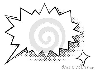 Scream Message Balloon. Empty Bubble For Angry Speech Cartoon Vector ...