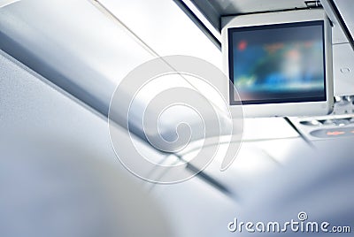 Screen In An Aeroplane Stock Photos - Image: 5546903