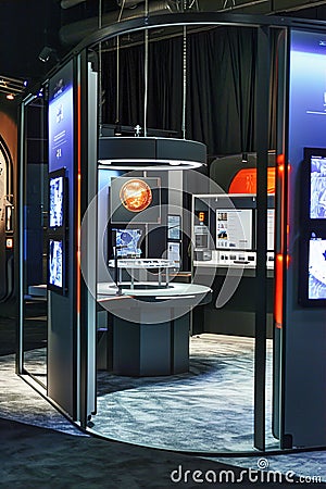 Screenshots Of Interactive Virtual Booths At An Online Expo. Stock ...