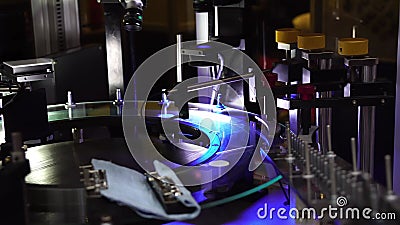 The Part Scanner Machine for Quality Control Process Stock Footage ...