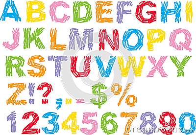 Scribble Alphabet Cartoon Vector | CartoonDealer.com #20693975