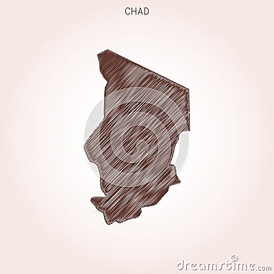 Scribble Map Of Chad Design Template. Cartoon Vector | CartoonDealer ...