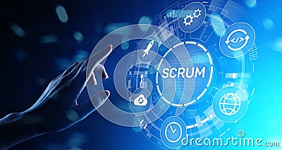 SCRUM, Agile Development Methodology, Programming And Application Design Technology Concept On ...