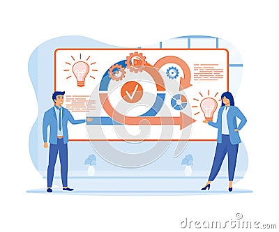Scrum Agile Framework Plan As Software Development Method. Effective Teamwork For Project Sprint ...