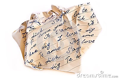 Scrunched Love Letter Royalty Free Stock Images - Image: 19043399