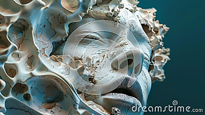 A Sculpture Melting Into Grotesque, Distorted Shapes, Ai Generated ...