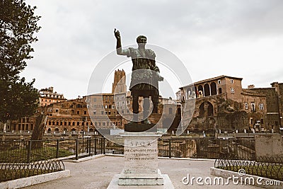 Sculpture Of The Roman Emperor Augustus Caesar (Caesari Nervae) Stock ...