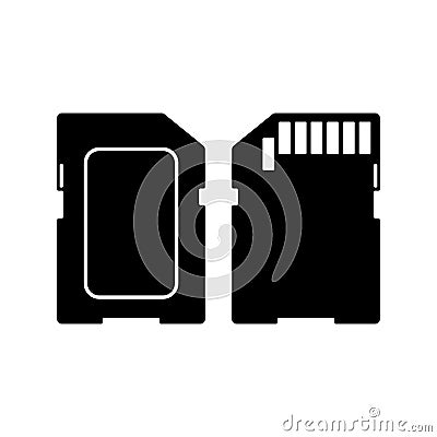 SD Card Front And Back Icons Vector | CartoonDealer.com #304472609
