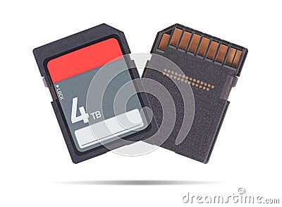 Memory Card Isolated On White Background - 4 Terabyte Stock Photography ...