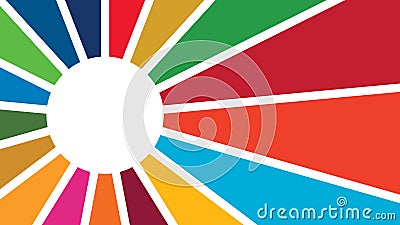 SDG Color Background. Sustainable Development Goals Cartoon Vector ...