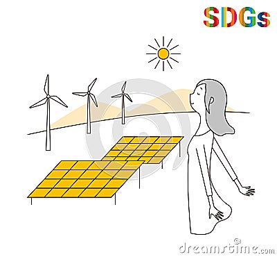 SDGs,GOAL7,Affordable And Clean Energy Stock Illustration ...