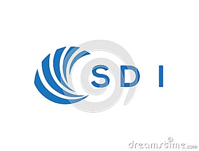 SDI Letter Logo Design On White Background. SDI Creative Circle Letter ...