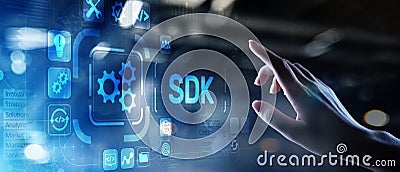 SDK Software Development Kit Programming Language Technology Concept On Virtual Screen. Royalty ...
