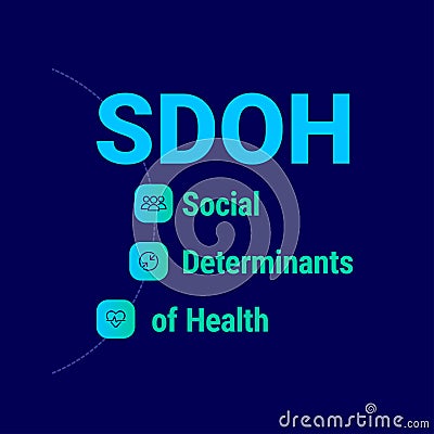 SDOH - Social Determinants Of Health - Vector Infographic Illustration ...