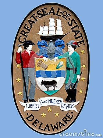 Seal Of State Of Delaware Stock Photos - Image: 5276393