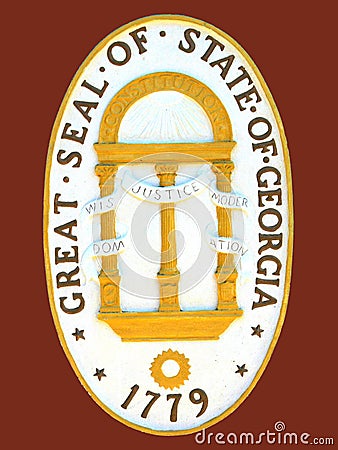 Seal Of State Of Georgia Royalty Free Stock Photography - Image: 5489587