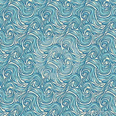 Seamless Abstract Hand-drawn Curly Pattern Royalty Free Stock ...